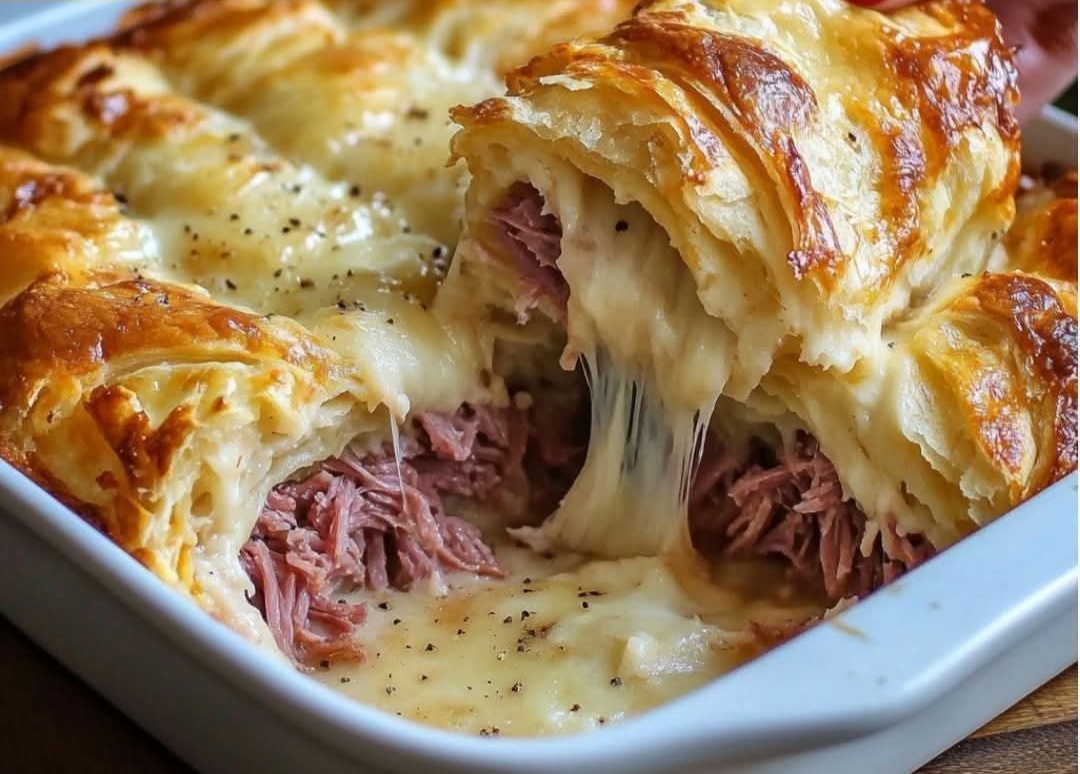 Reuben Crescent Bake: A Classic Twist on a Beloved Sandwich - YummyCooks